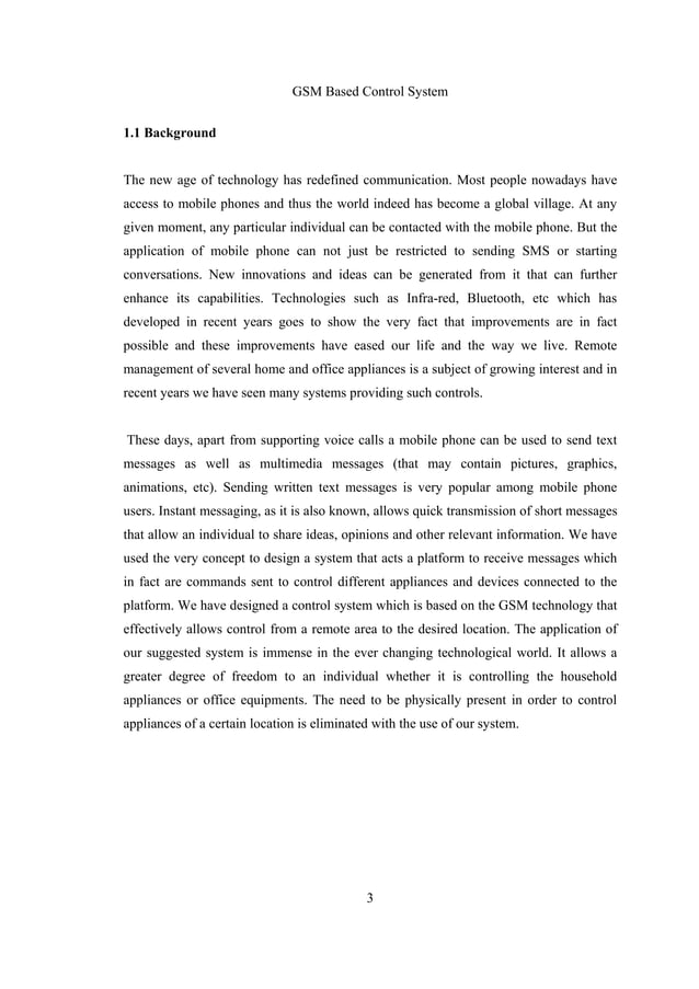 Gsm based control system | PDF | Home Appliances | Home & Garden