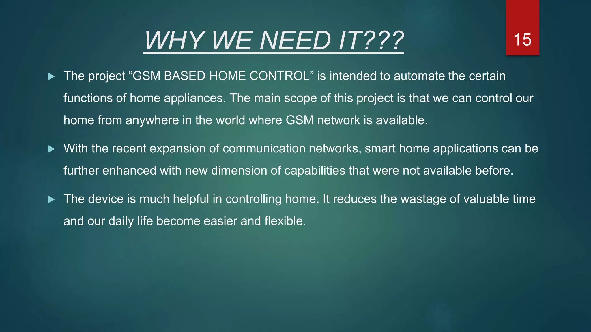 Gsm based home automation | PPTX