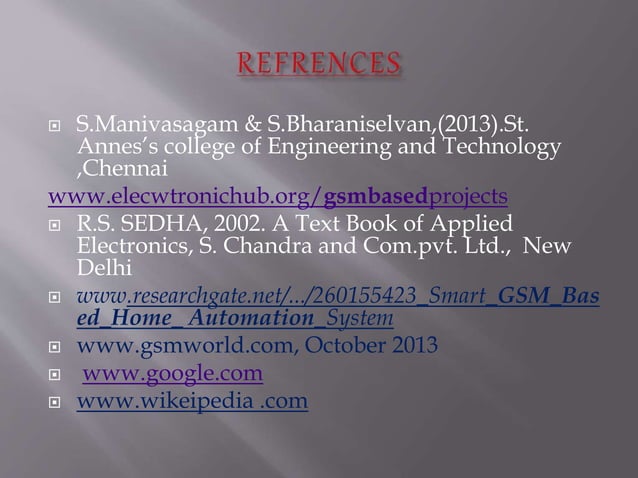 Gsm based home automation ppt | PPTX