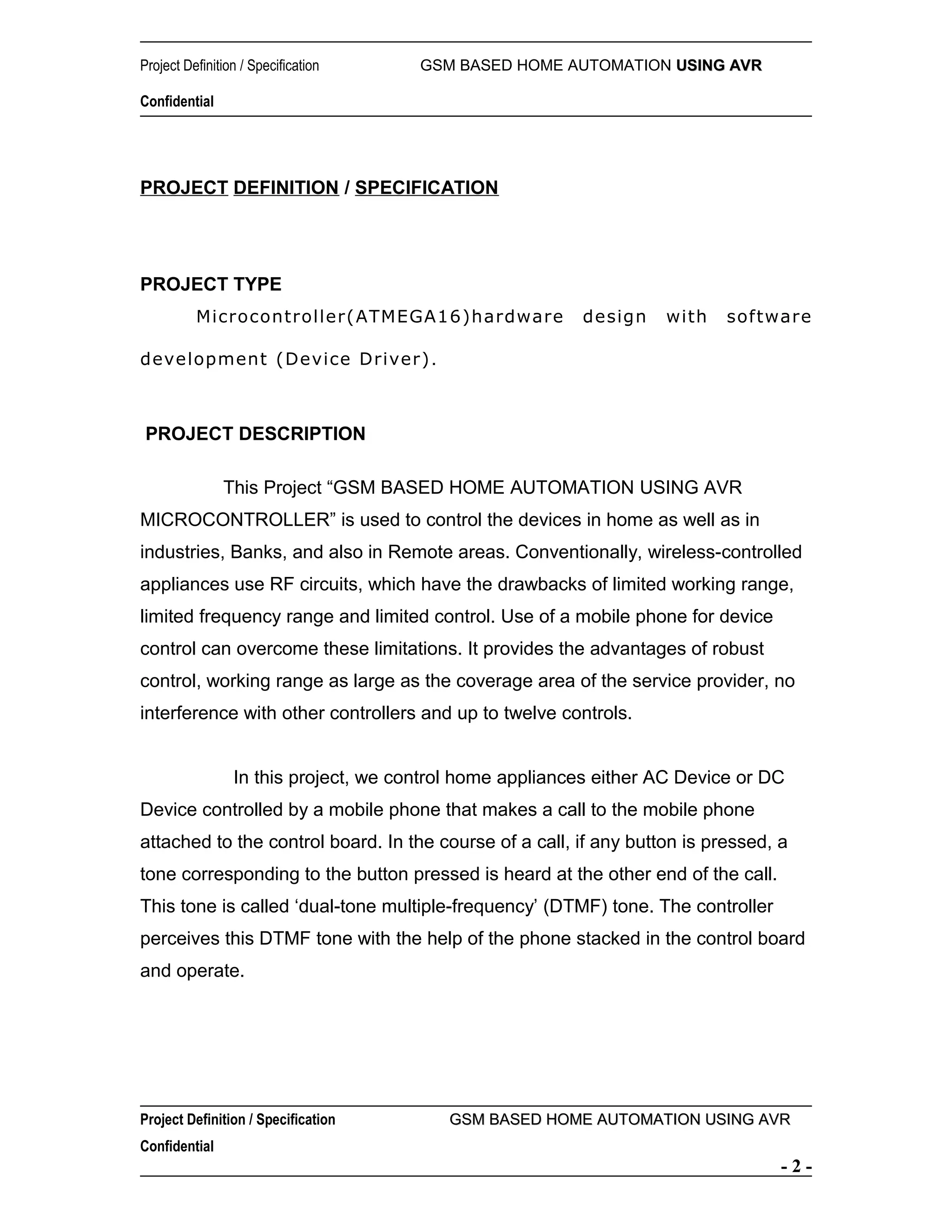 Gsm Based Home Automation Using Avr Doc