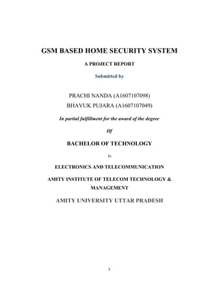 Gsm based home security system | DOC