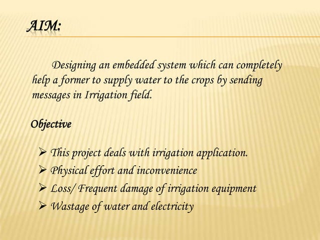 Gsm based irrigation control | PPTX