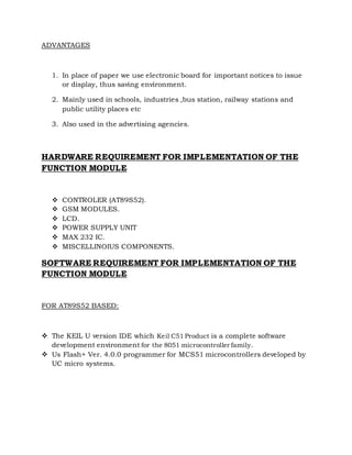 Gsm based led notice board | DOCX | Computing | Technology & Computing