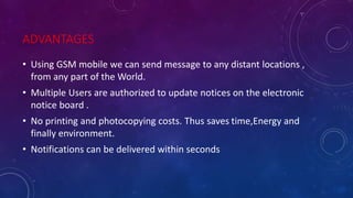Gsm based notice board | PPT