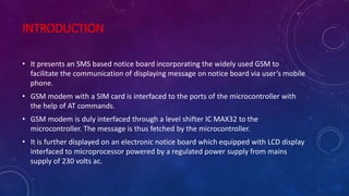 Gsm based notice board | PPT