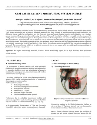 Gsm based patient monitoring system in nicu | PDF