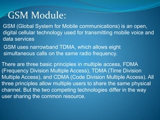 GSM BASED FIRE ALARM SYSTEM | PPTX
