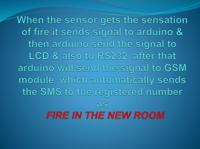 GSM BASED FIRE ALARM SYSTEM | PPTX