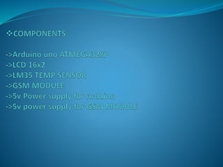 GSM BASED FIRE ALARM SYSTEM | PPTX