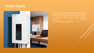 Seminar on: GSM Based theft control system | PPTX