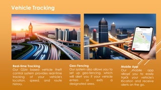 Seminar on: GSM Based theft control system | PPTX