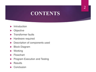 Gsm based transformer fault detection system | PPT