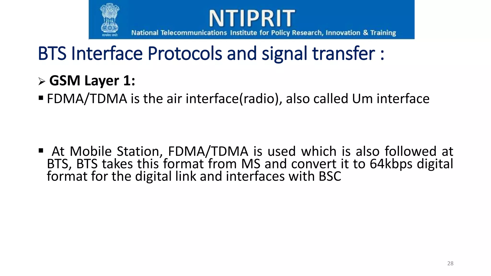 GSM Base transceiver station | PPTX | Computer Networking | Computing