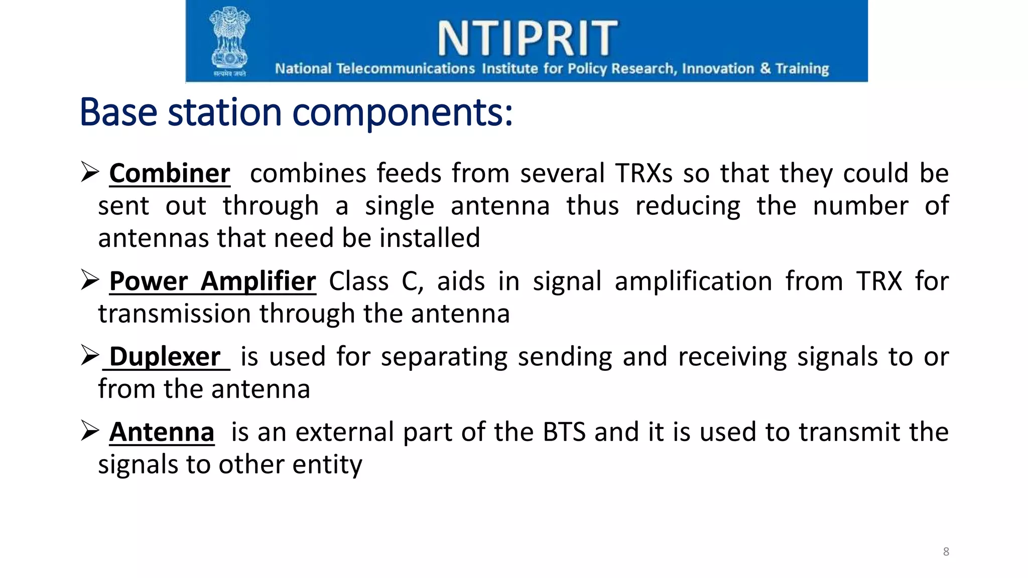 GSM Base transceiver station | PPTX | Computer Networking | Computing
