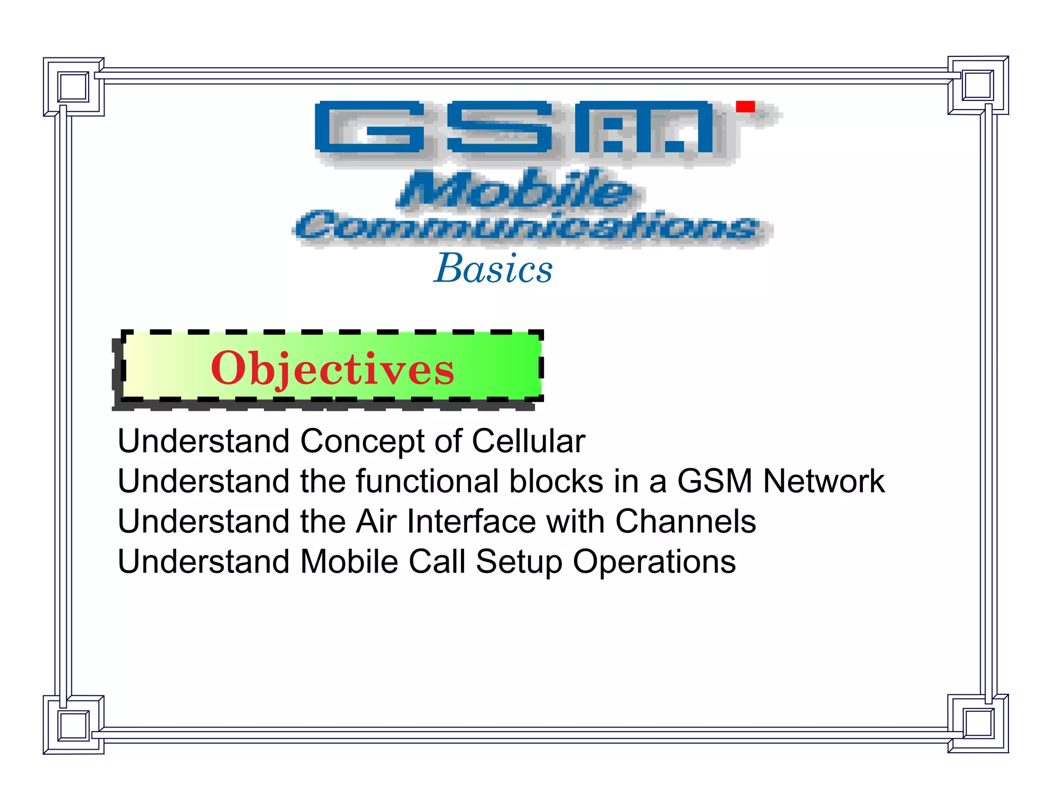 Gsm basics | PPT