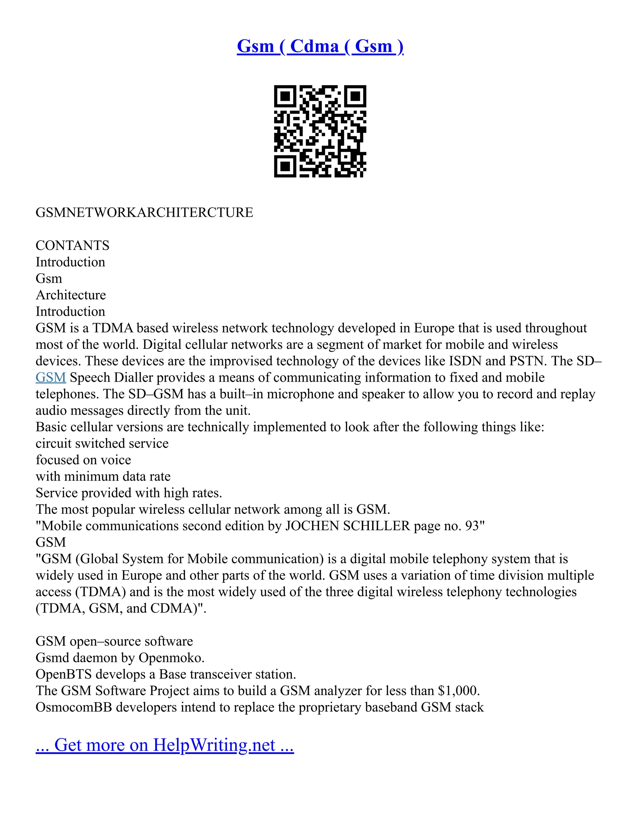 Gsm ( Cdma ( Gsm ) | PDF