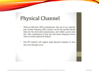Techniques of Improving Cell Capacity and Coverage & Hand off/Handover ...