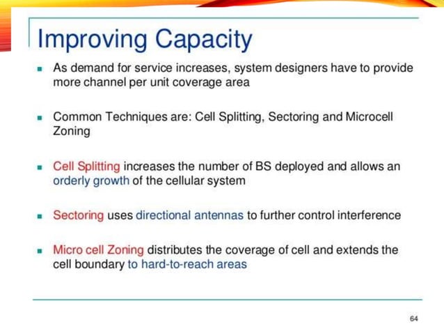 Techniques of Improving Cell Capacity and Coverage & Hand off/Handover ...