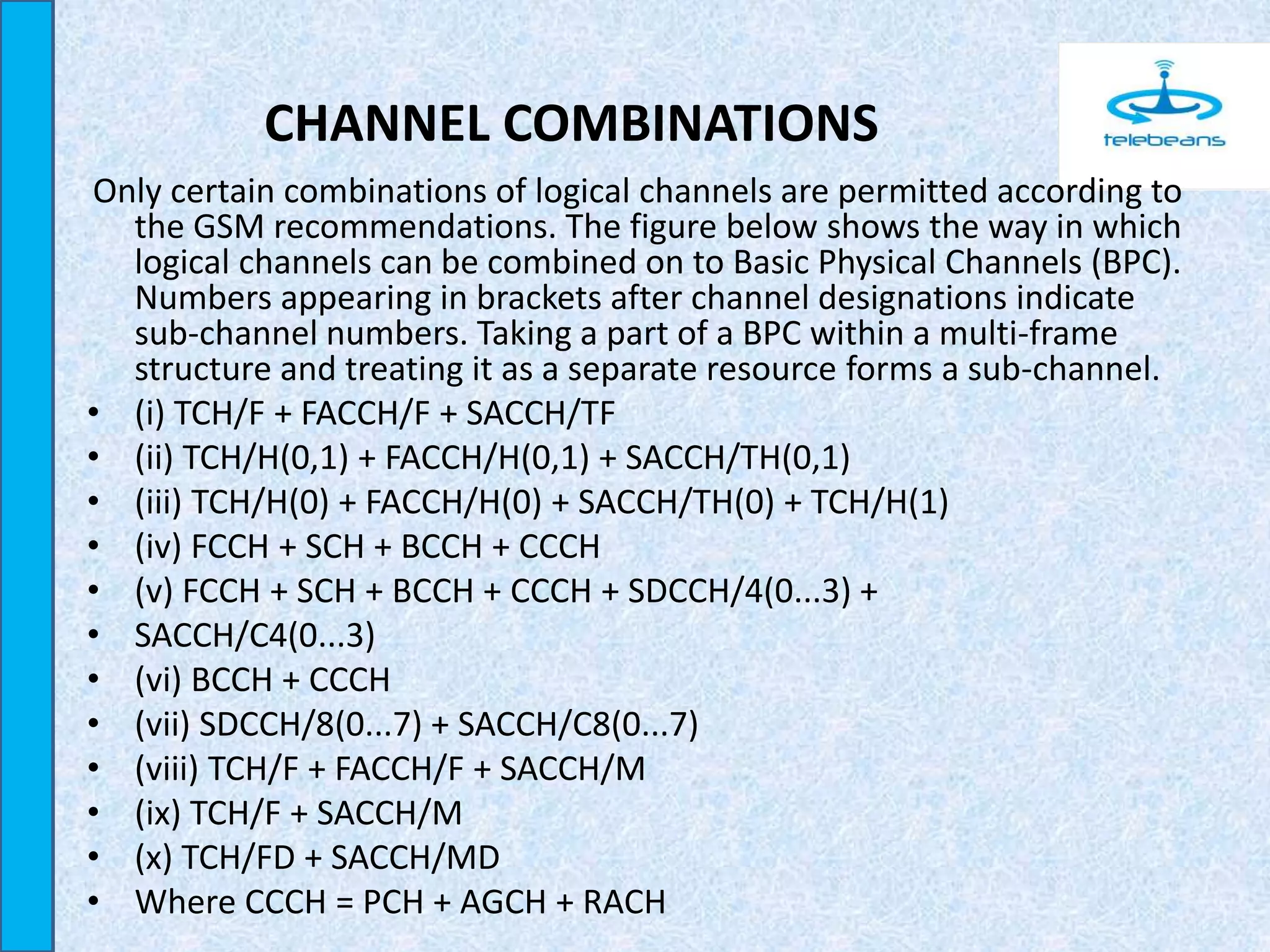 Gsm channels concept | PPTX