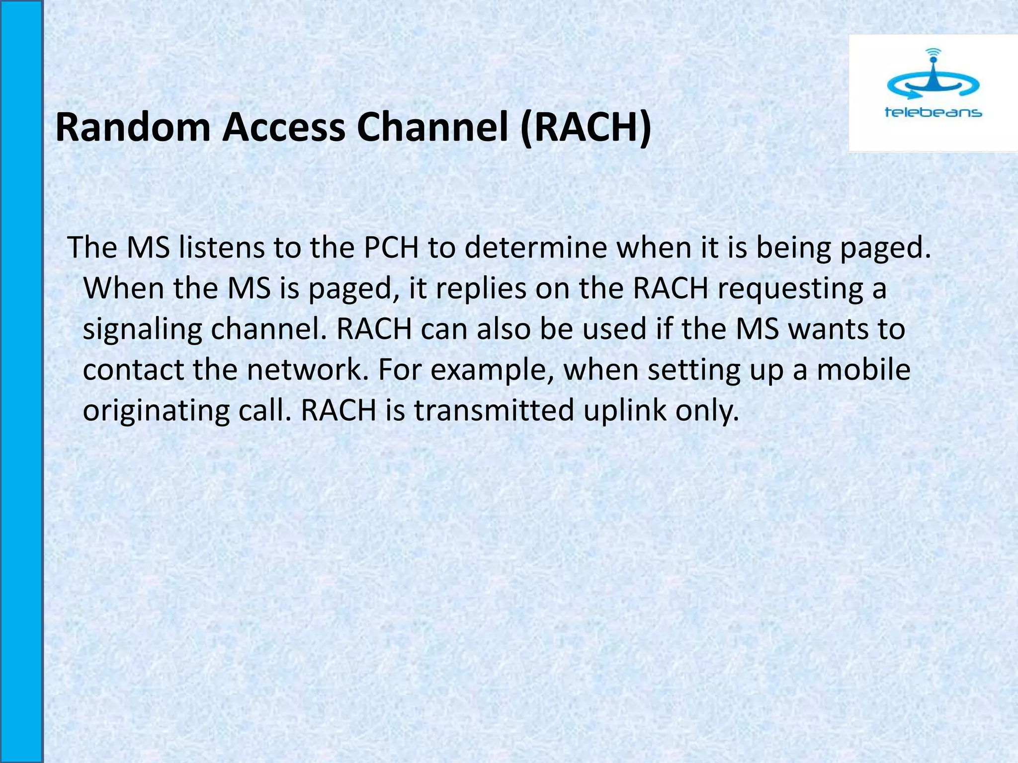 Gsm channels concept | PPTX