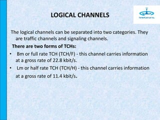 Gsm channels concept | PPTX