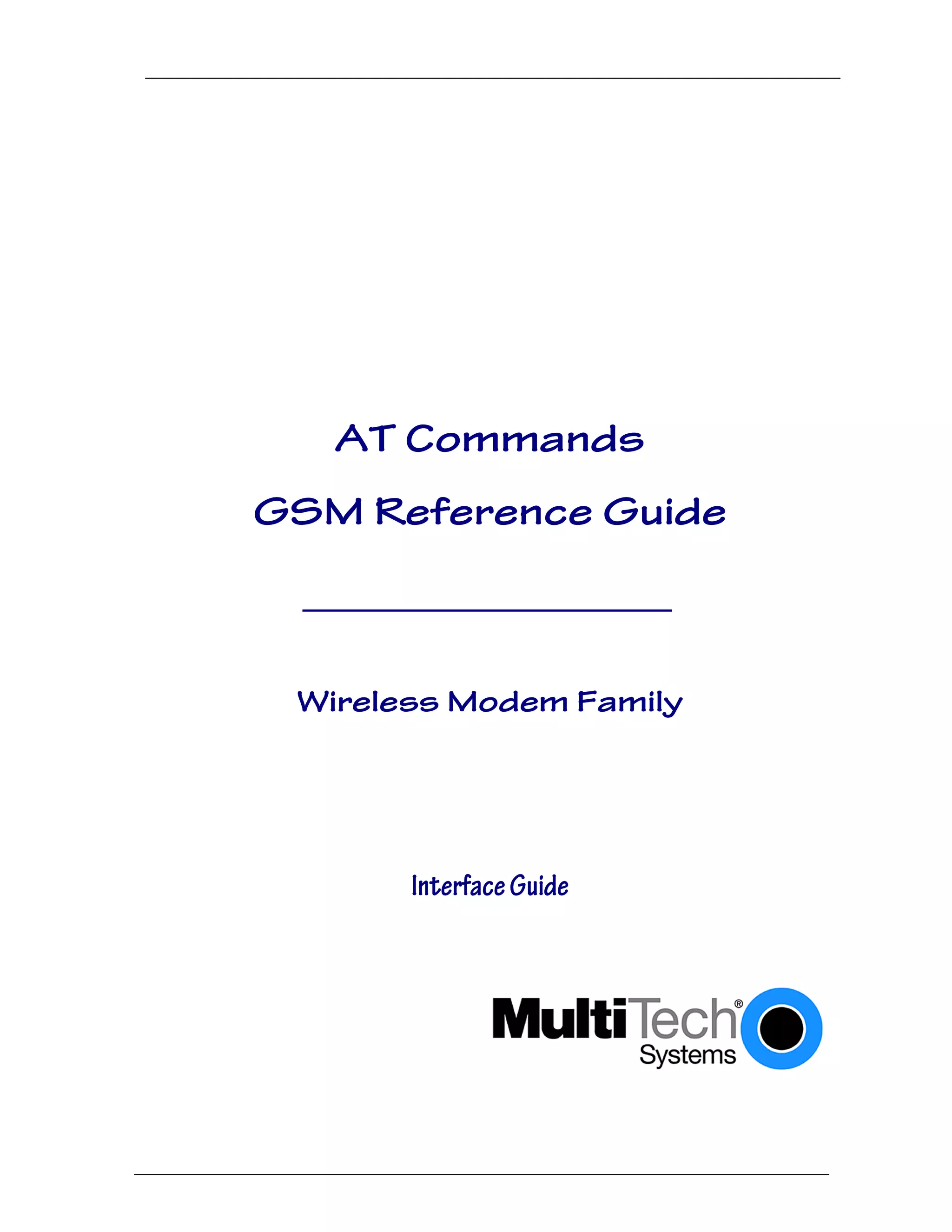 Gsm At Commands Reference Guide Pdf