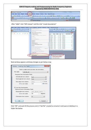 Gsm dt reports making tutorial | PDF