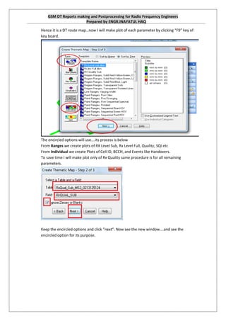 Gsm dt reports making tutorial | PDF