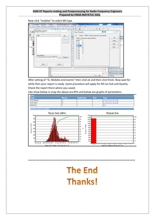 Gsm dt reports making tutorial | PDF