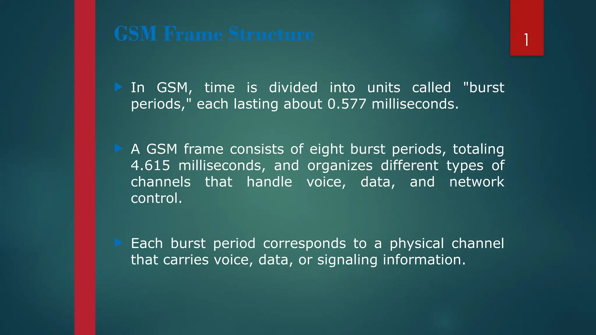 gsm frma format from frame to super frame | PPTX