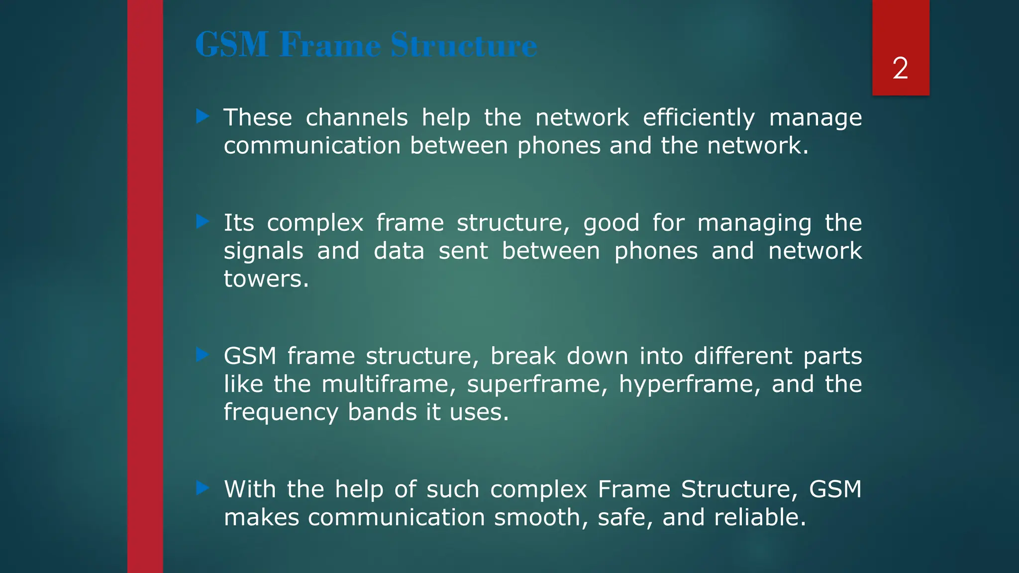 gsm frma format from frame to super frame | PPTX
