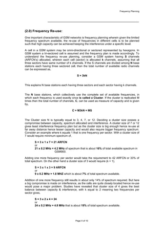 Gsm Frequency Planning | DOC