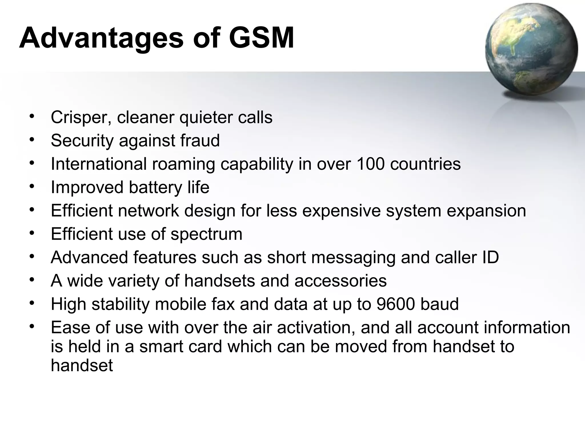 Gsm – global system for mobile communication | PPT