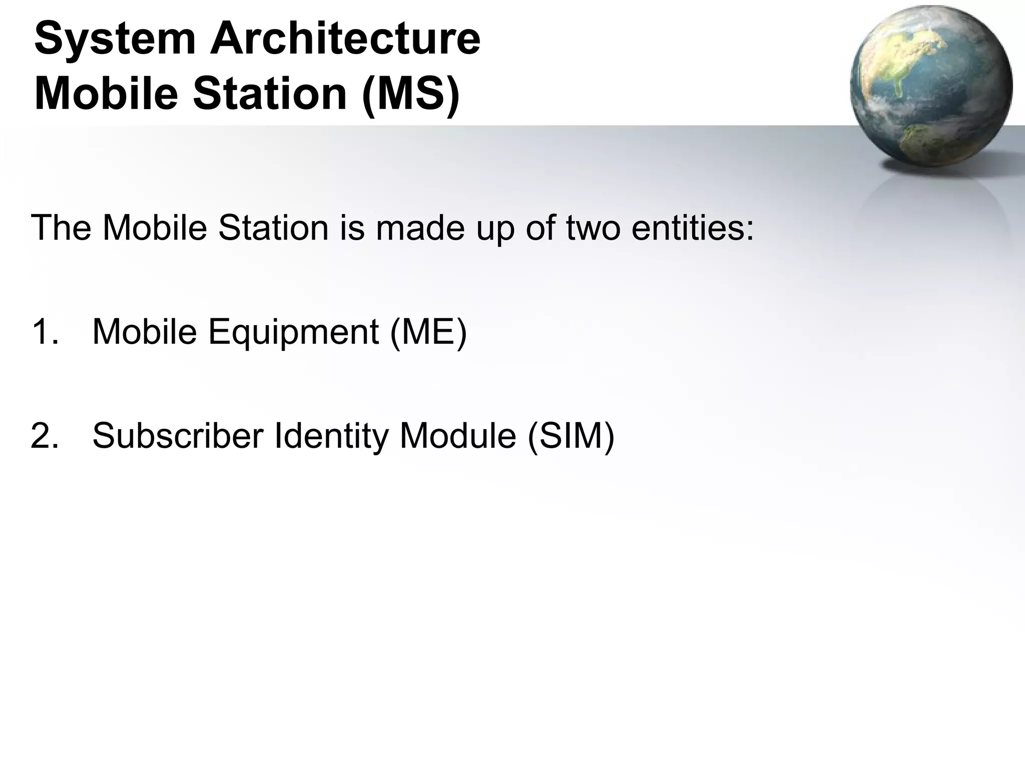 Gsm – global system for mobile communication | PPT