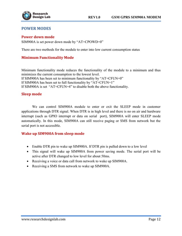 GSM GPRS SIM900A Module with Stub Antenna and SMA Connector | PDF