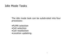 GSM Idle Mode Behavior | PDF