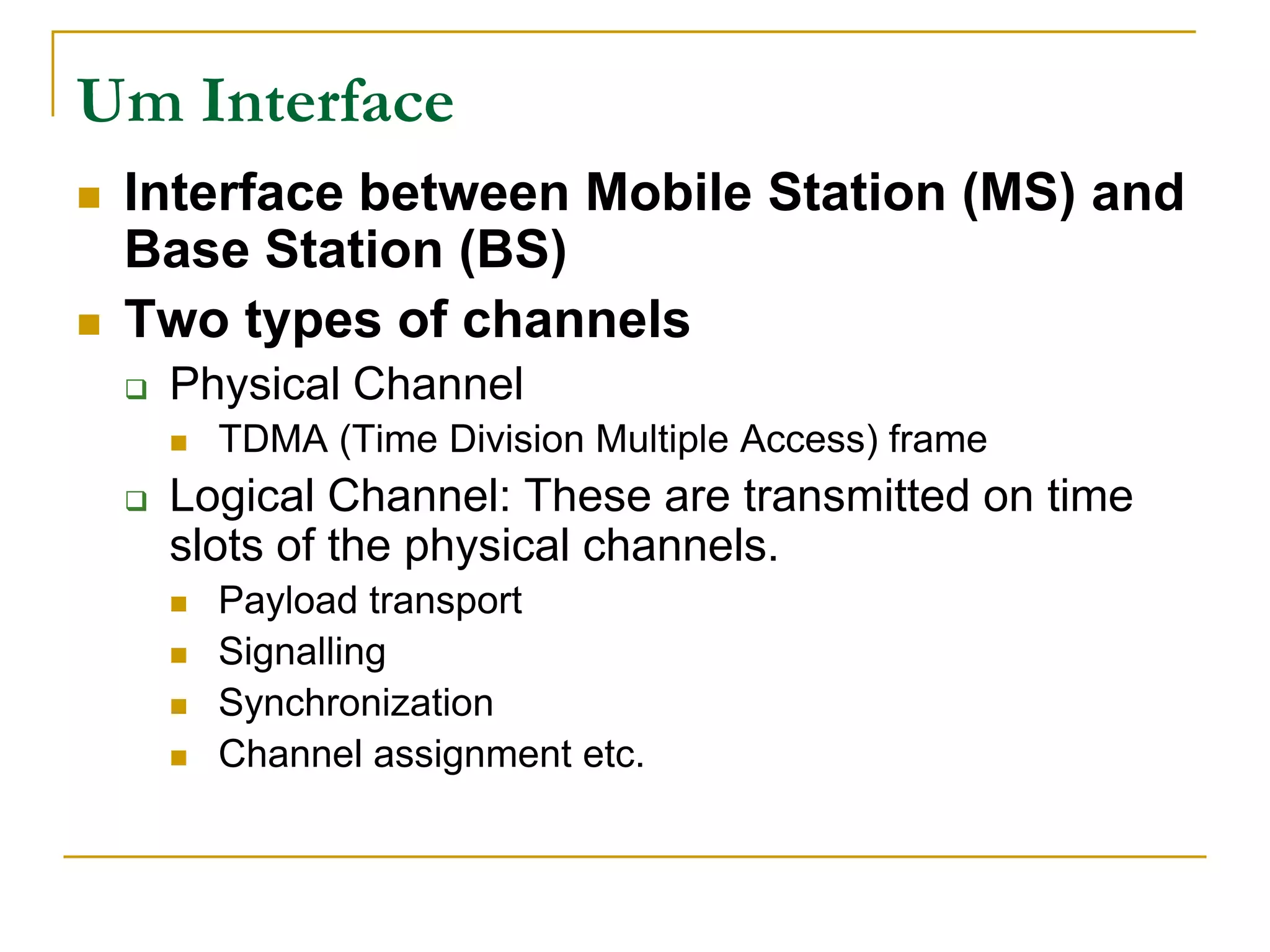 Gsm interfaces | PDF