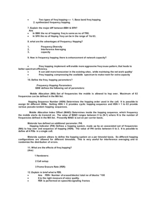 Gsm interview question answer | PDF