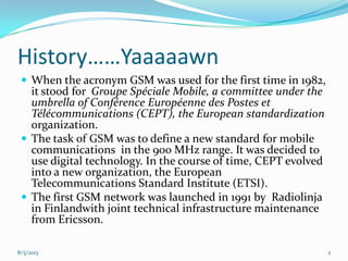 GSM introduction | PPTX