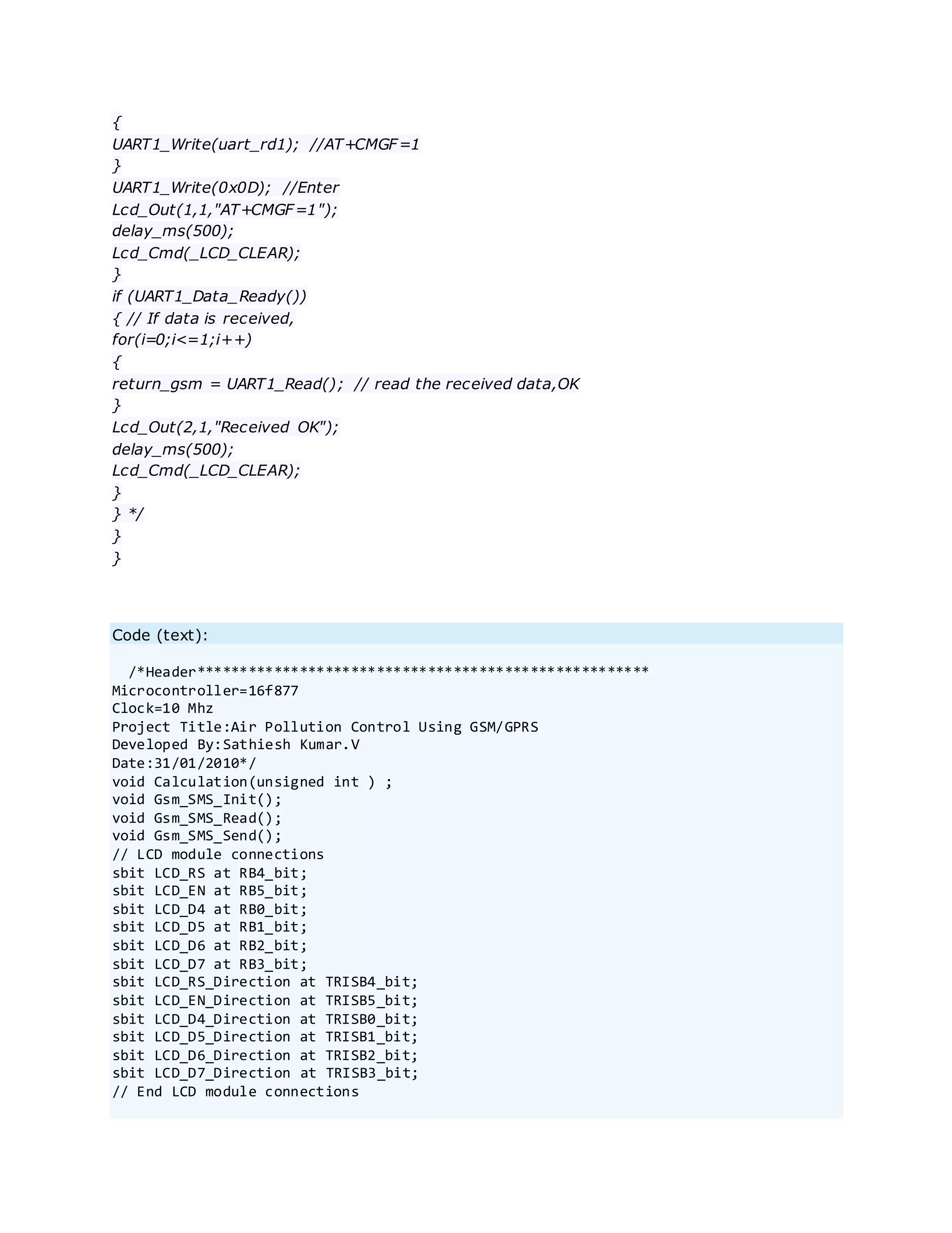 Gsm modem interfacing with pic microcontroller | DOCX | Computing ...