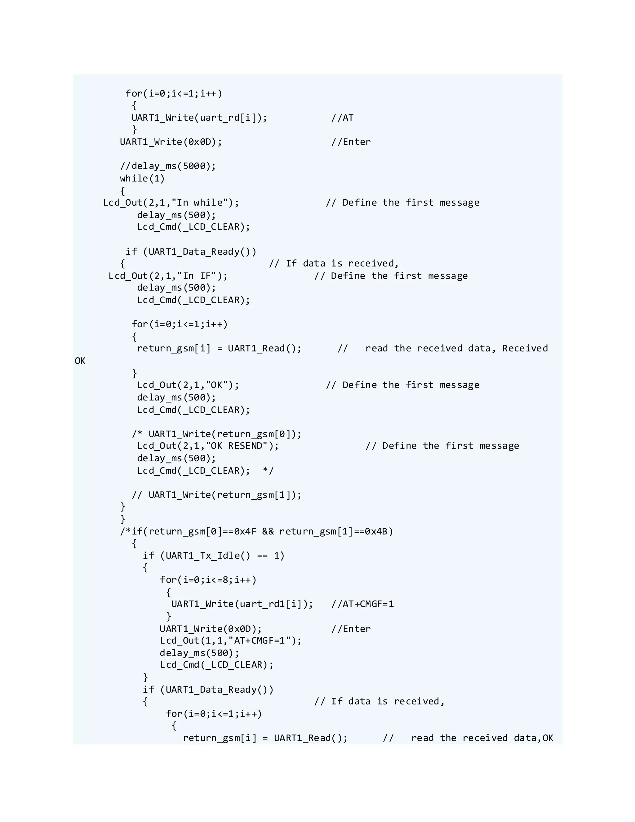 Gsm modem interfacing with pic microcontroller | DOCX | Computing | Technology & Computing