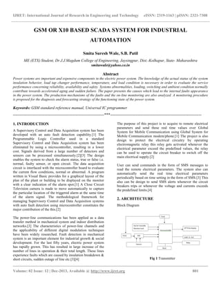Gsm or x10 based scada system for industrial automation | PDF | Telecommunications Industry ...