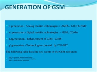 Gsm overview | PPT