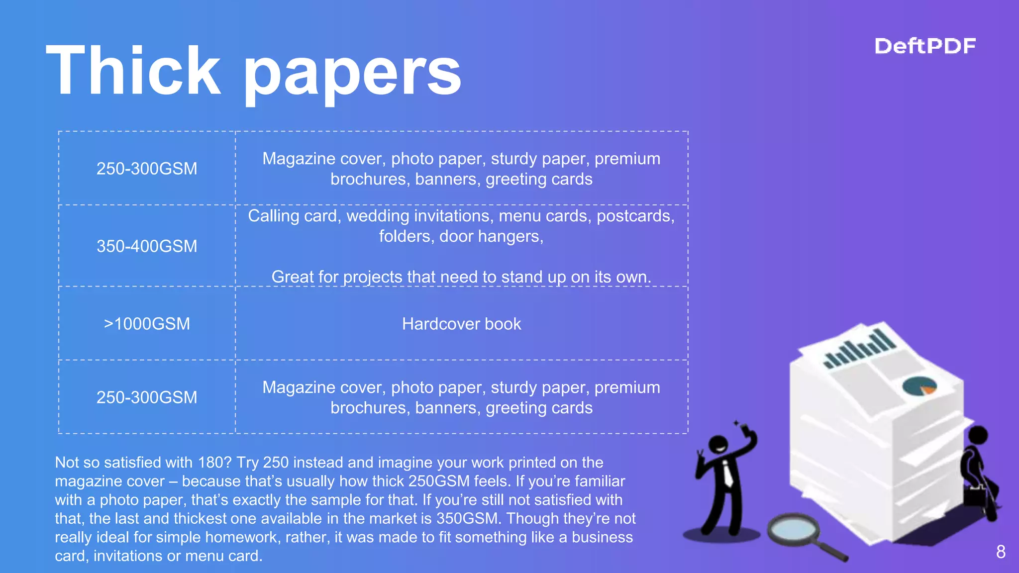 What is GSM? Knowing thick and thin papers | PPT