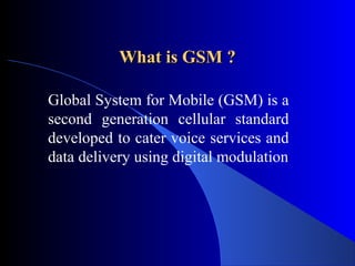 GSM Network 3G Technologies | PPT