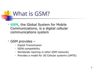 GSM_Protocol StackWhat is GSM? Nomenclature GSM Protocol Architecture ...