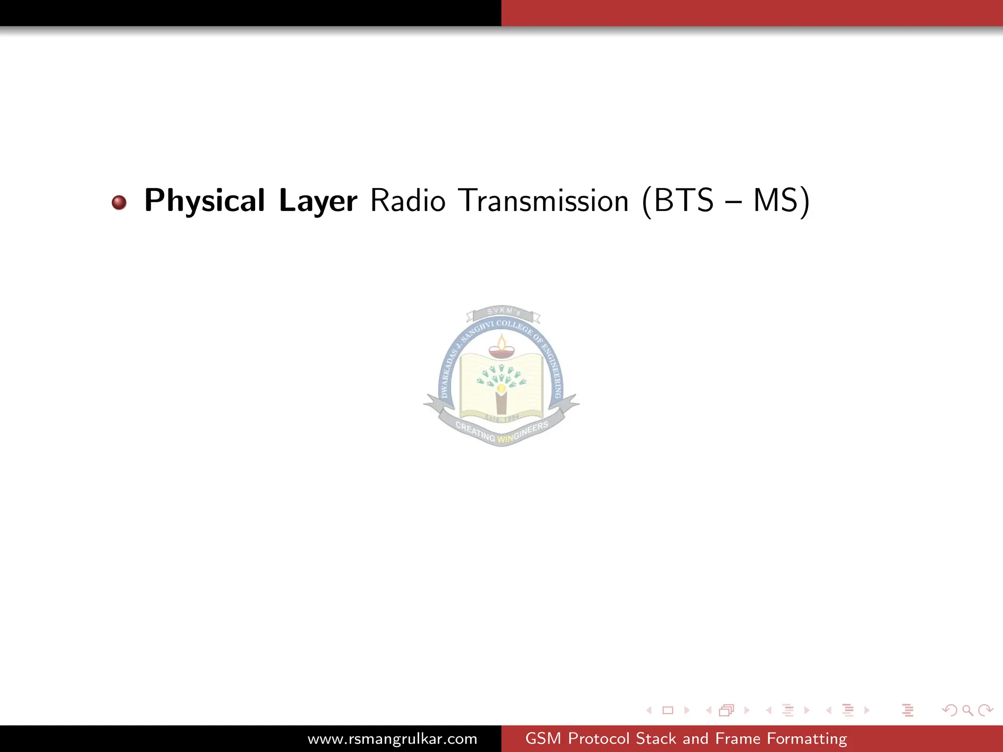 Mobile Communication And Computing Gsm Protocol Stack And Frame