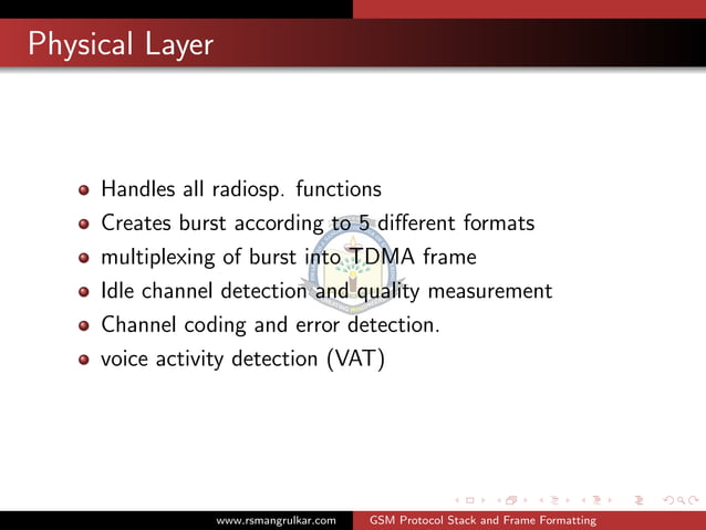 Mobile Communication And Computing Gsm Protocol Stack And Frame Formattingpdf