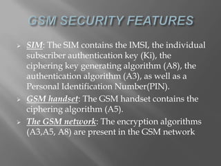 Gsm security and encryption | PPTX