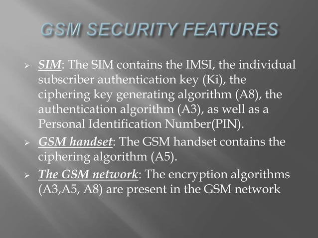 Gsm Security And Encryption Pptx Computer Networking Computing